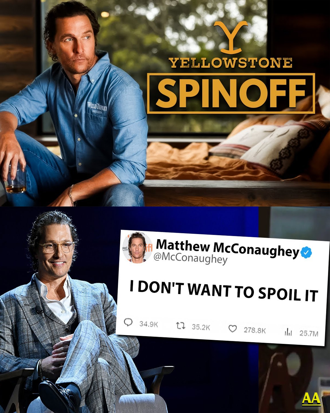 OOP!!Matthew Mcconaughey Yellowstone Spinoff FIRST Look+ New Details ...